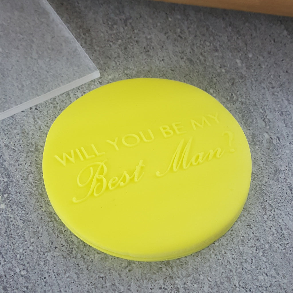 Will You Be My Best Man Debosser Custom Cookie Cutters will-you-be-my-best-man-debosser-custom-cookie-cutters