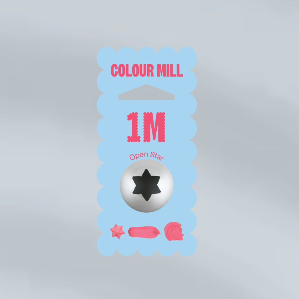 Piping Tip 1M Medium Open Star (Colour Mill) | Custom Cookie Cutters