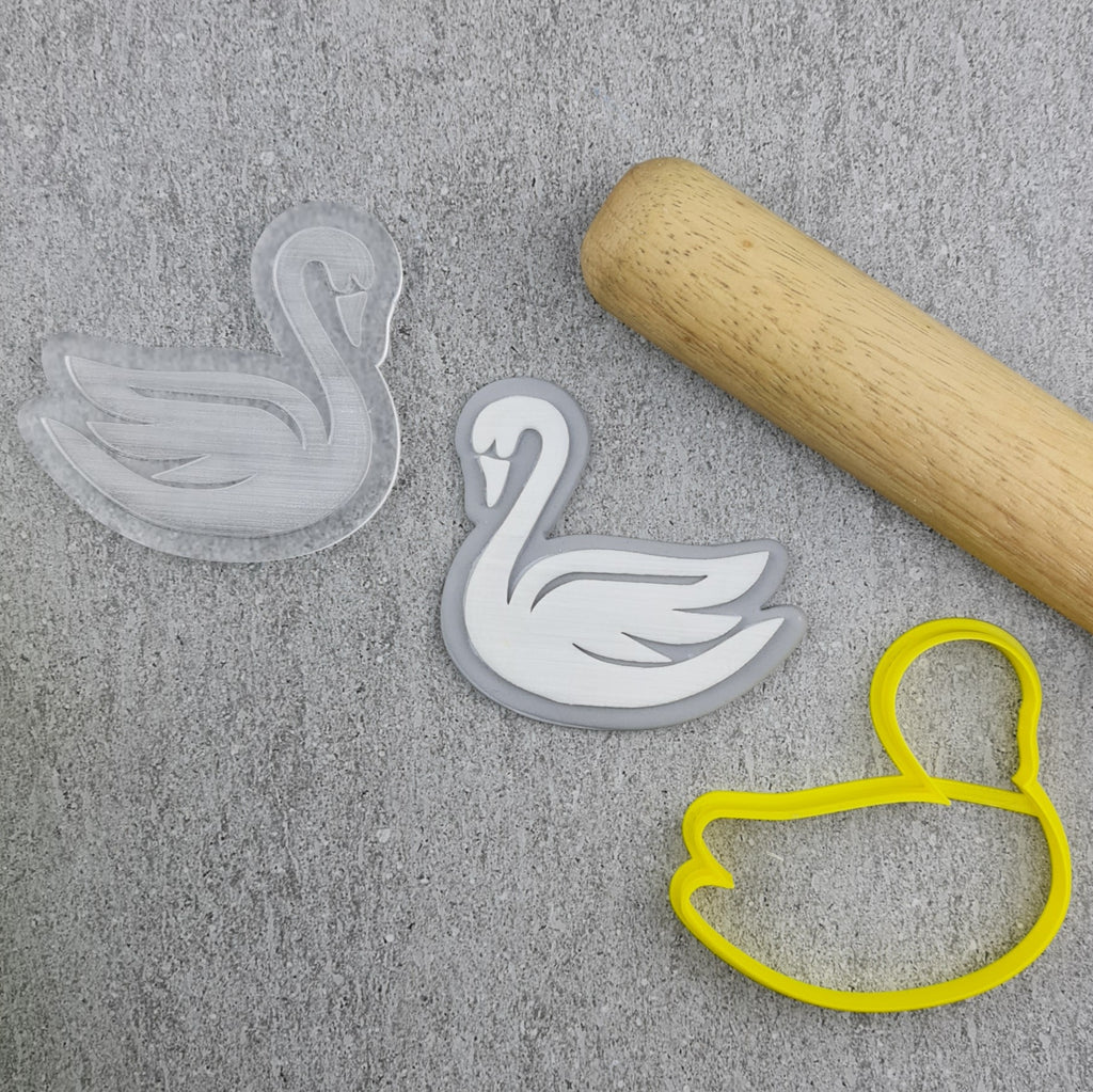 Swan Debosser & Cutter Set | Custom Cookie Cutters