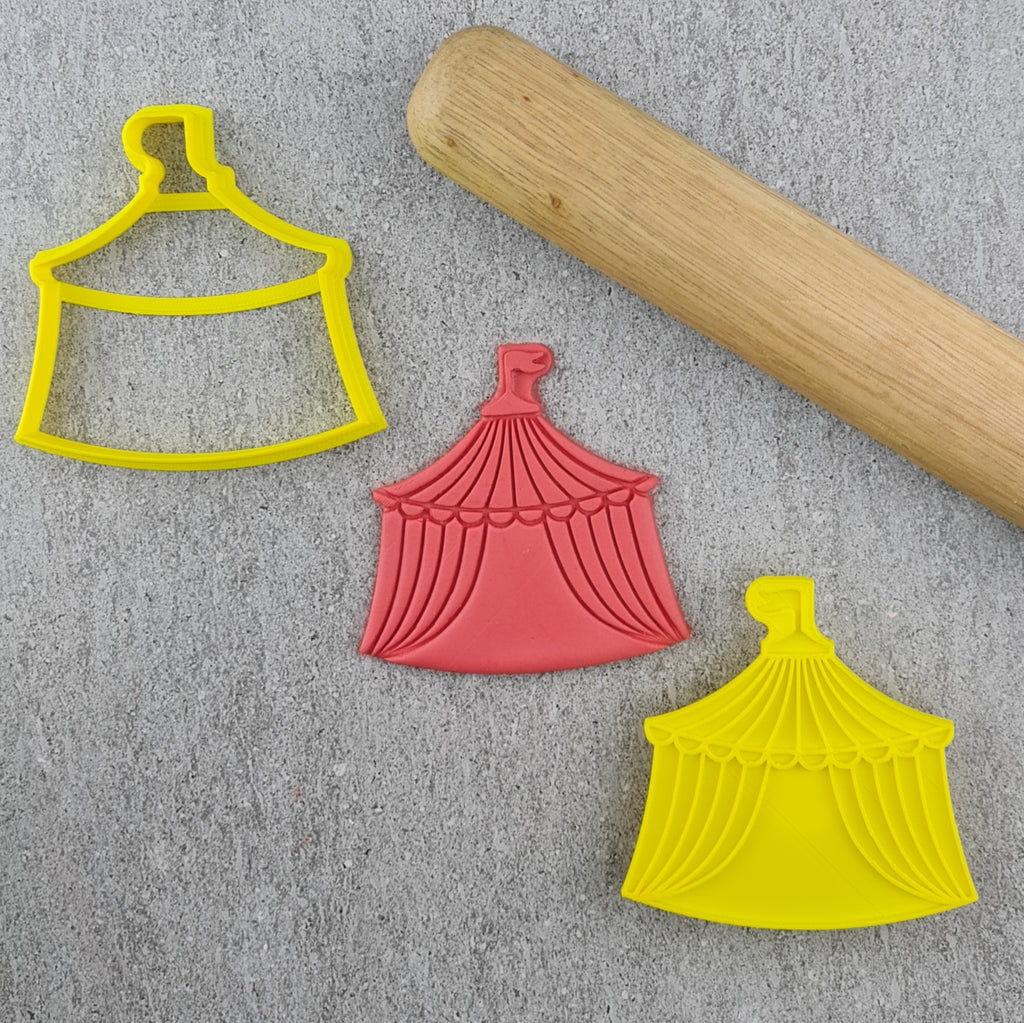 Circus Tent Cutter and Embosser Set | Custom Cookie Cutters