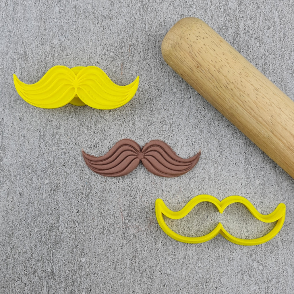 Moustache Embosser & Cutter Set | Custom Cookie Cutters