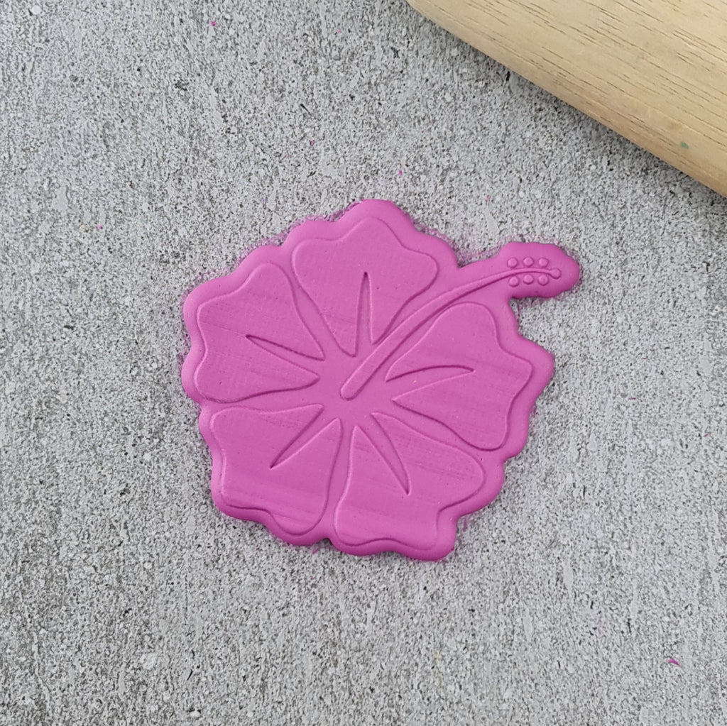 Hibiscus Cutter and Debosser Set | Custom Cookie Cutters