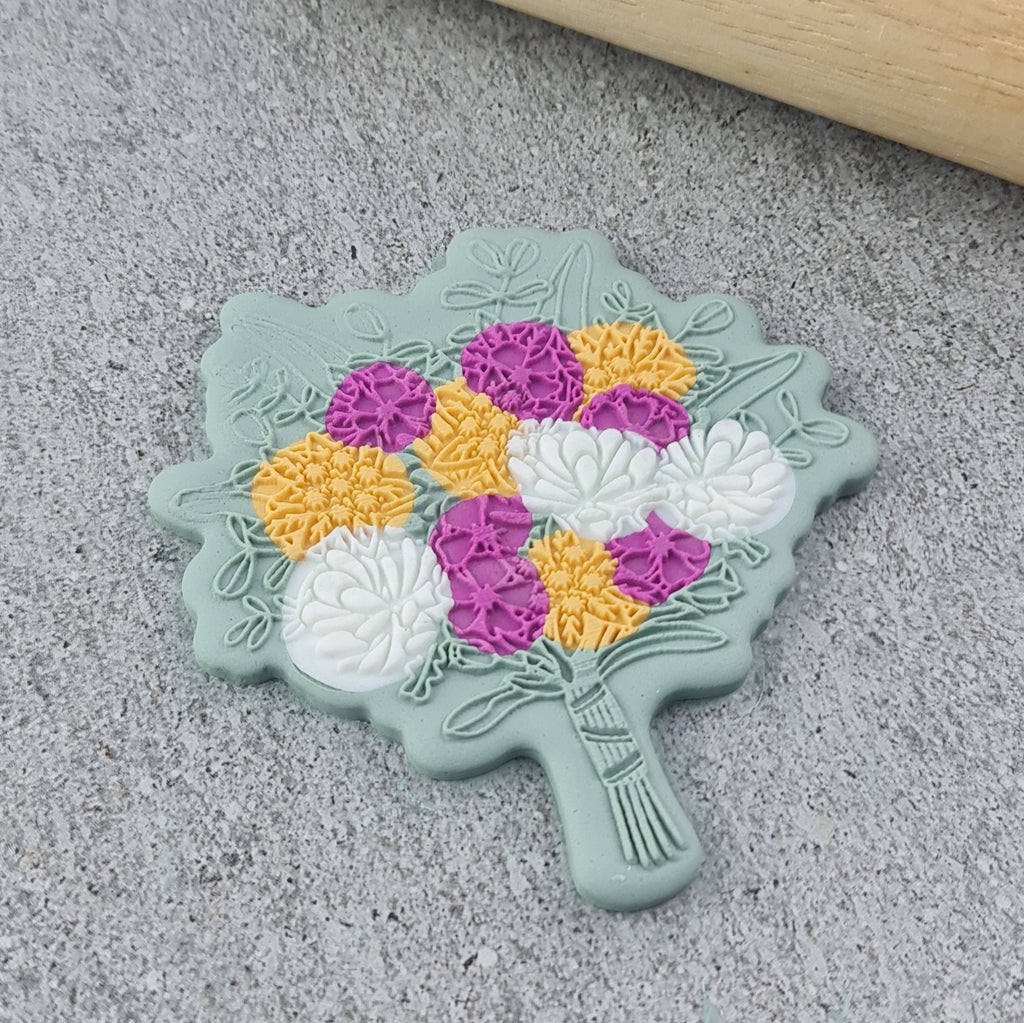 Floral Bouquet Cutter and Debosser Set | Custom Cookie Cutters