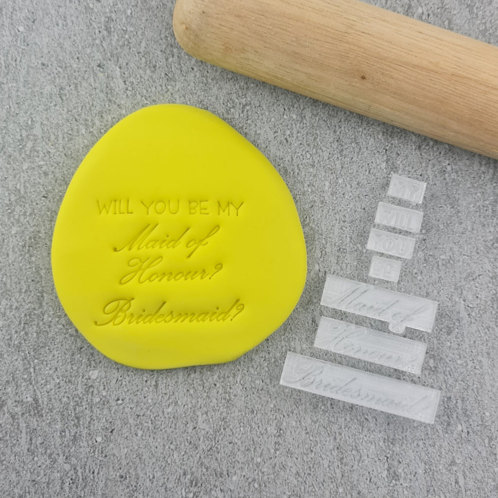 Will You Be My Mixed Message Embosser Set | Custom Cookie Cutters