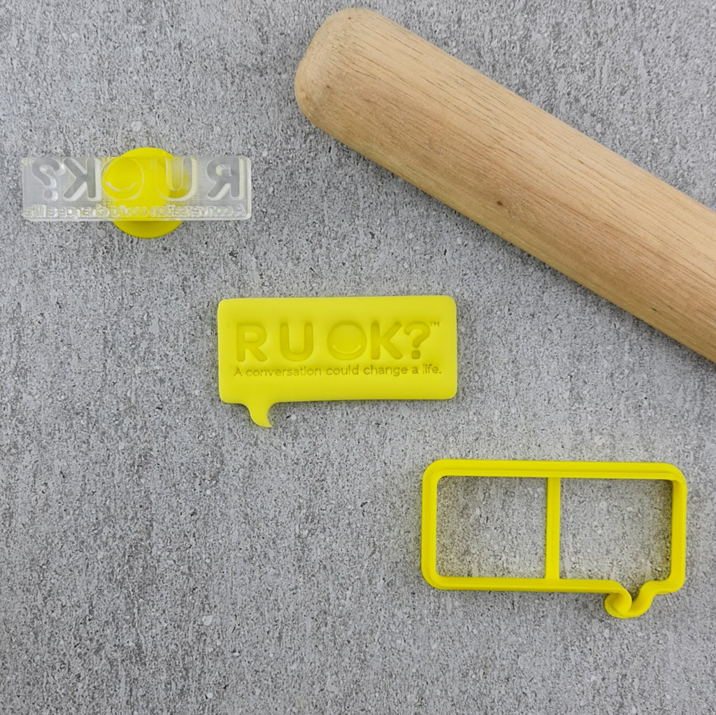 R U OK? Speech Bubble Imprint Set (Charity Approved) | Custom Cookie ...