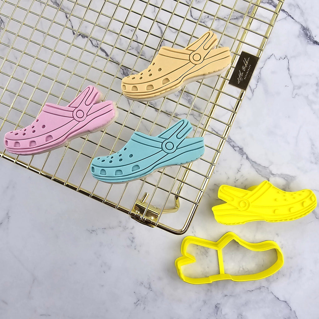 Croc Shoe Cutter and Embosser Set | Custom Cookie Cutters