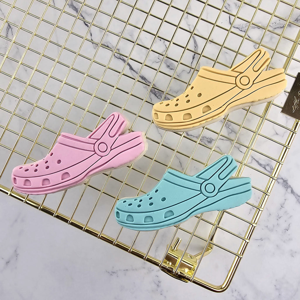 Croc Shoe Cutter and Embosser Set | Custom Cookie Cutters