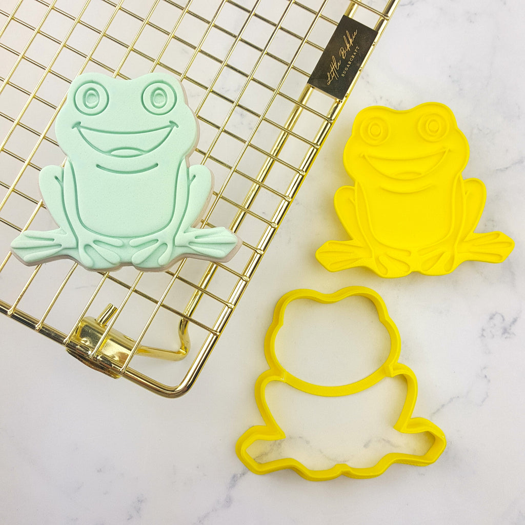 Frog Cutter and Embosser Set | Custom Cookie Cutters