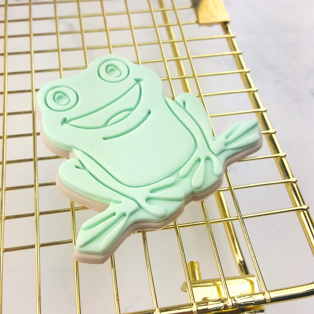 Frog Cutter and Embosser Set | Custom Cookie Cutters