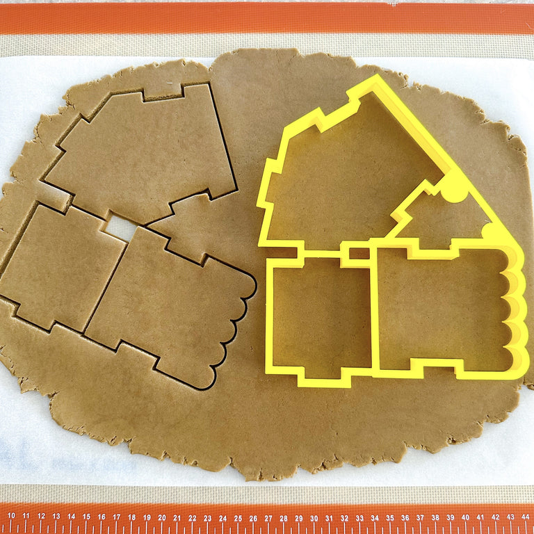 Interlocking Gingerbread House (Cutter Only) | Custom Cookie Cutters