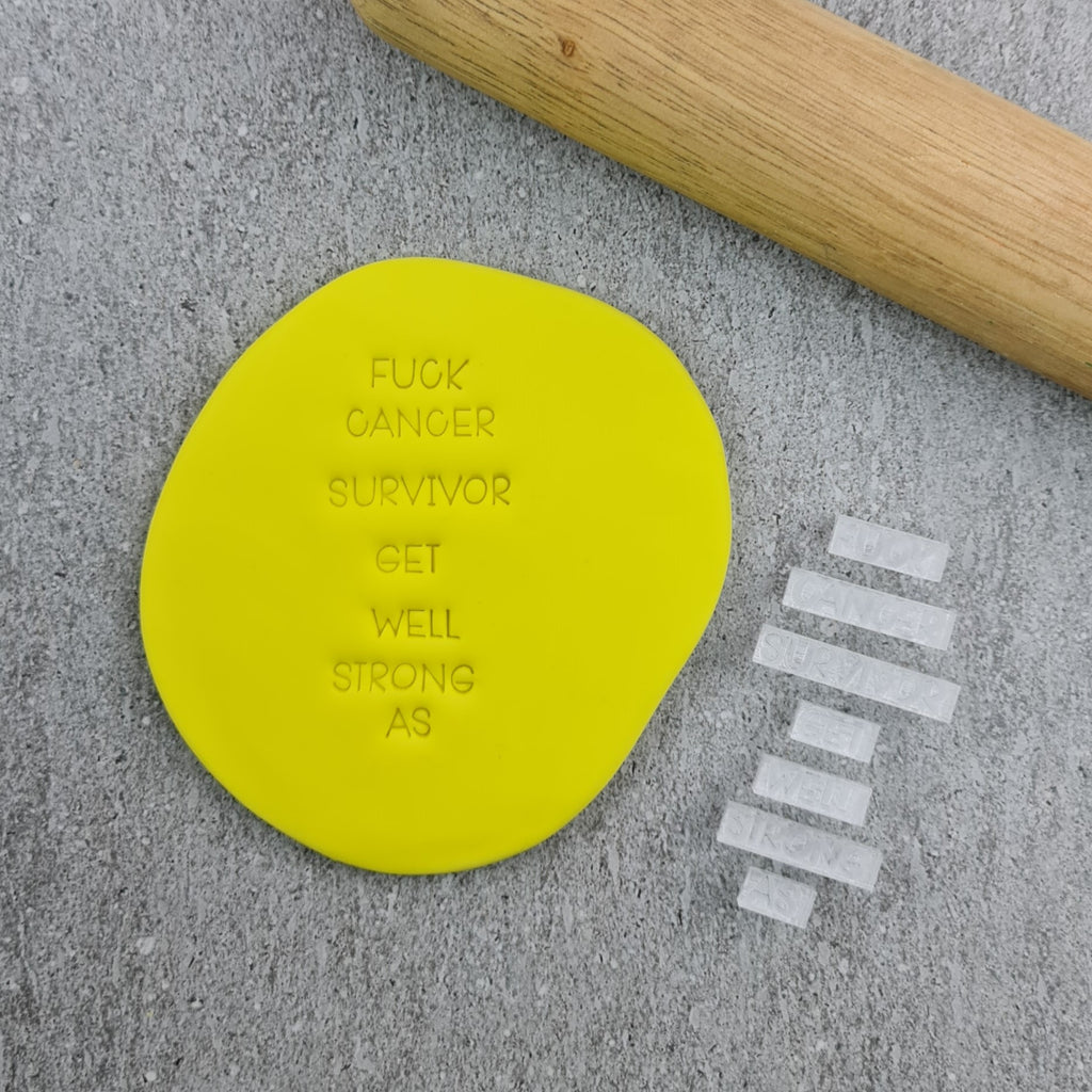 Cancer Mixed Message Embosser Set | Custom Cookie Cutters