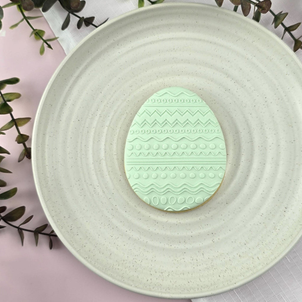 Easter Egg Pattern Plate | Custom Cookie Cutters