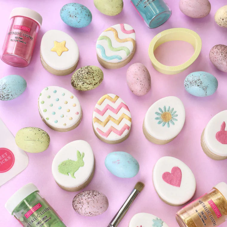 Easter Mini Egg Stencil & Cutter (Sweet Sticks) | Custom Cookie Cutters