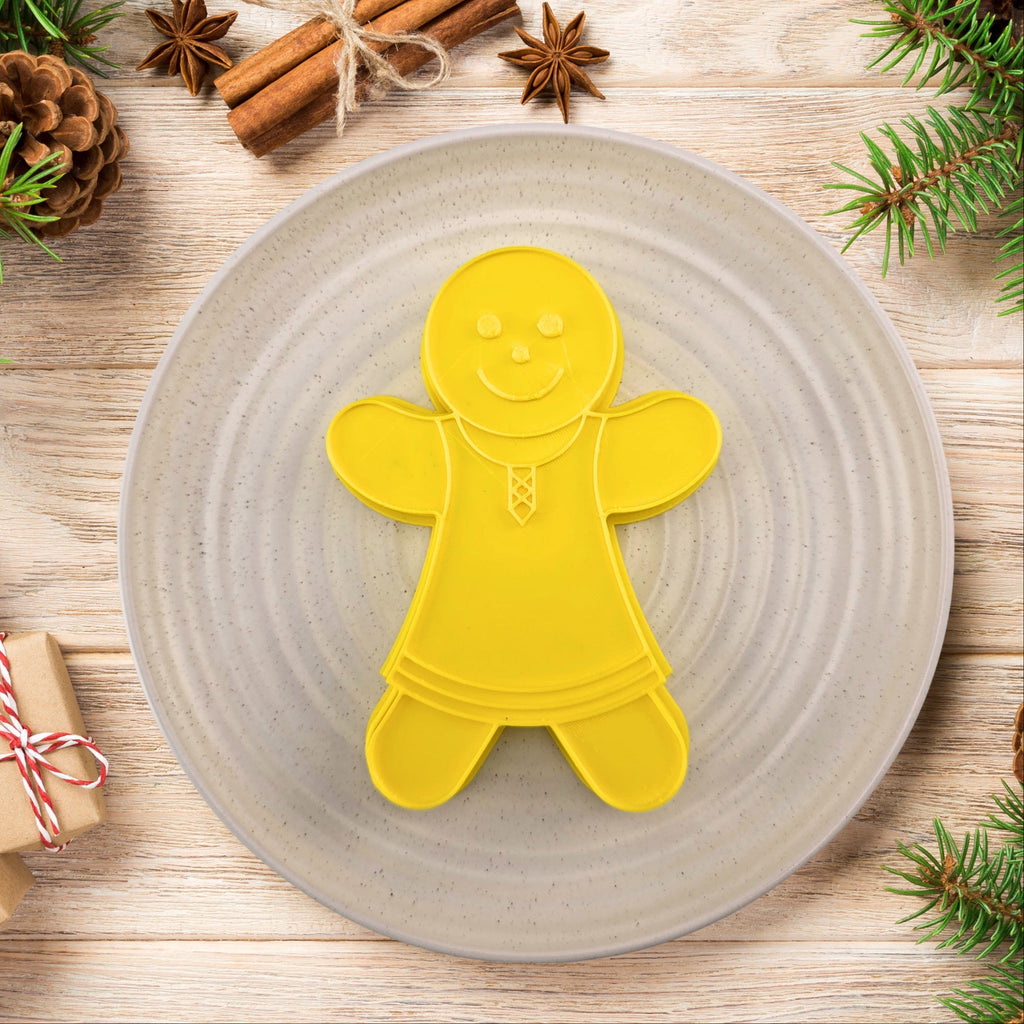 Gingerbread Lady Cutter & Embosser Set | Custom Cookie Cutters