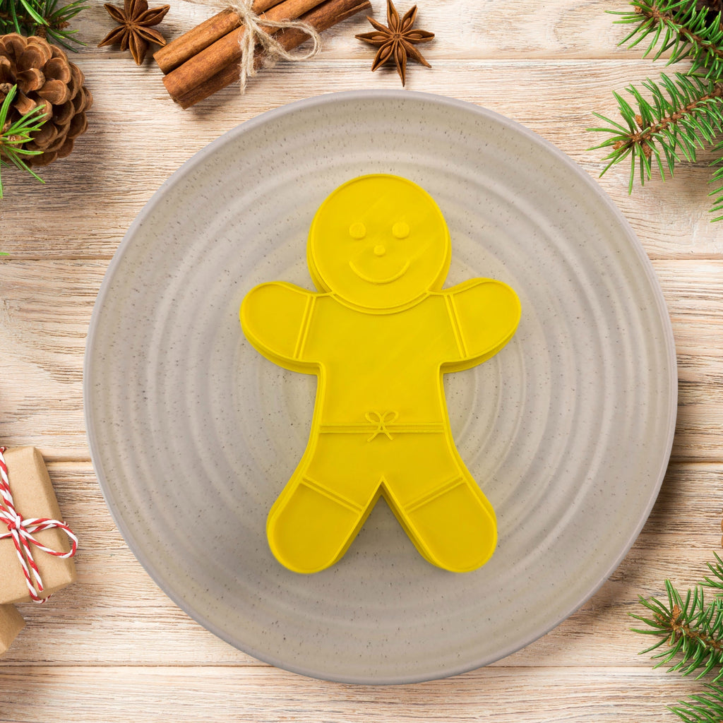 Gingerbread Man Cutter & Embosser Set | Custom Cookie Cutters
