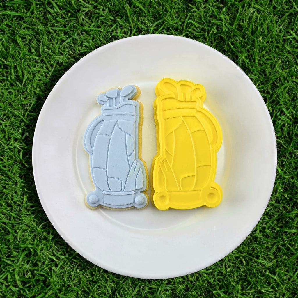 Golf Bag Cutter & Embosser Set | Custom Cookie Cutters