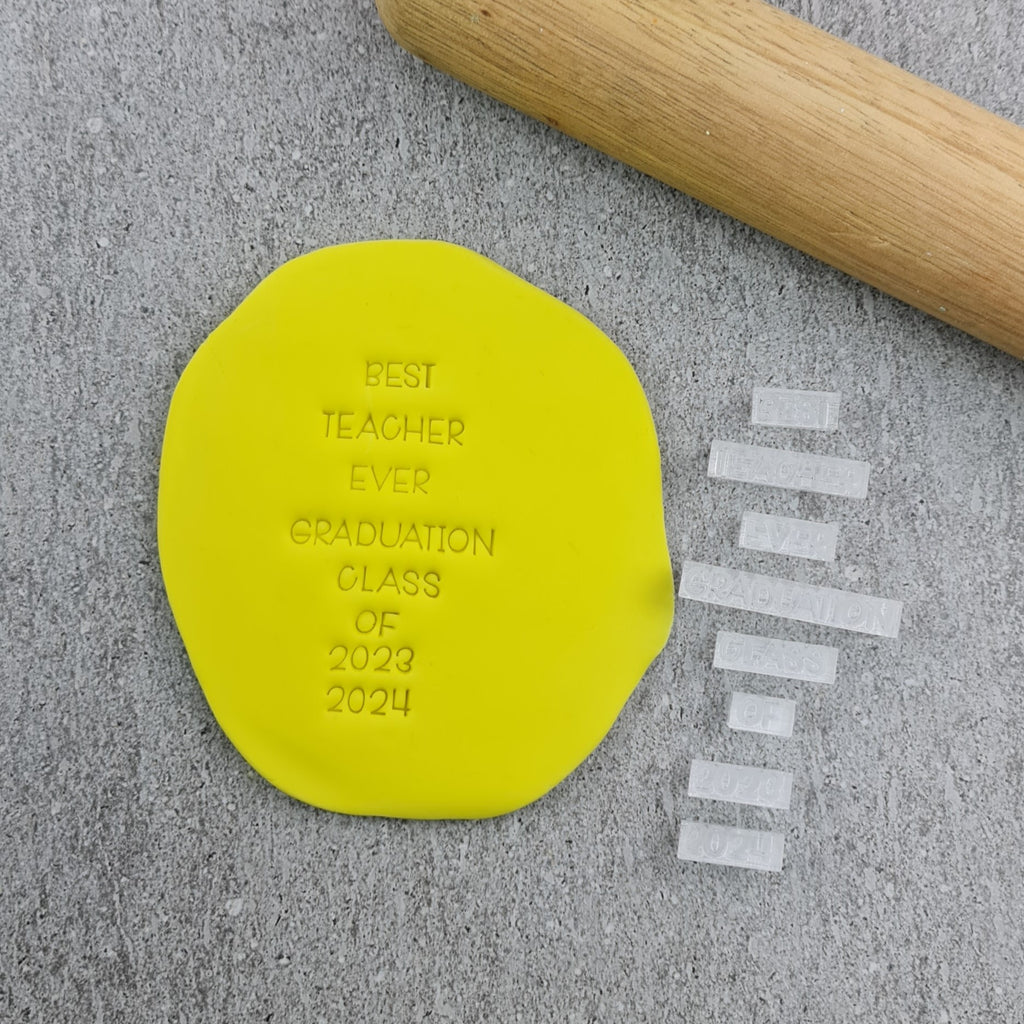 Graduation Mixed Message Embosser Set | Custom Cookie Cutters