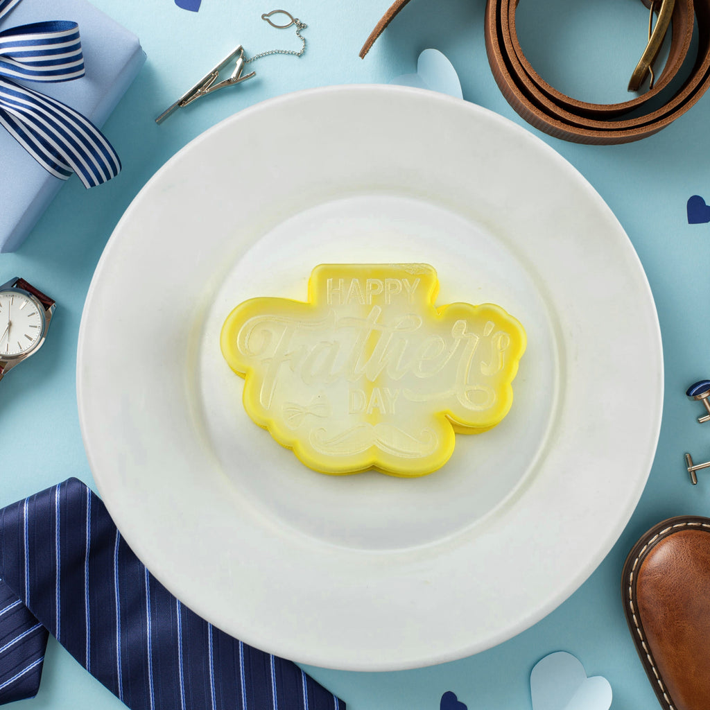 Happy Father's Day Cutter & Debosser Set | Custom Cookie Cutters