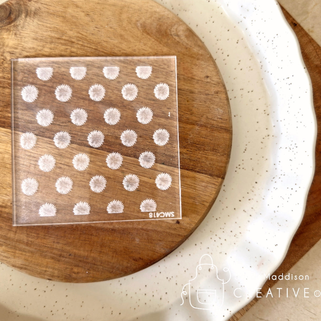 Pom Pom Pattern Debosser (Sarah Maddison Creative) | Custom Cookie Cutters