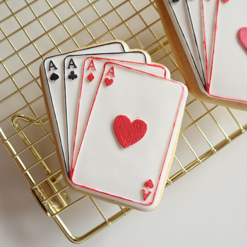 Aces Playing Cards Cutter and Debosser Set | Custom Cookie Cutters