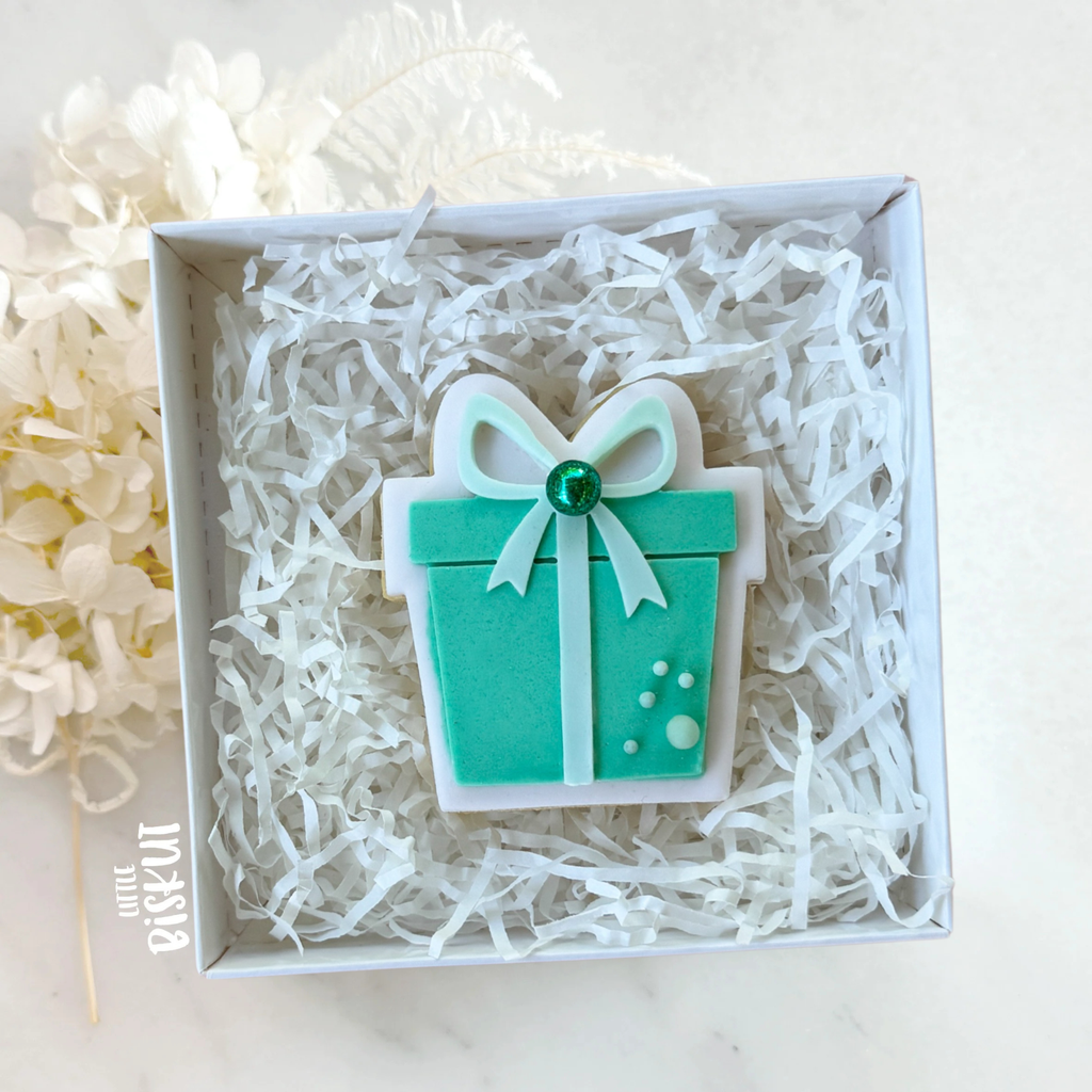 Present Cutter & Debosser Set (Little Biskut) | Custom Cookie Cutters