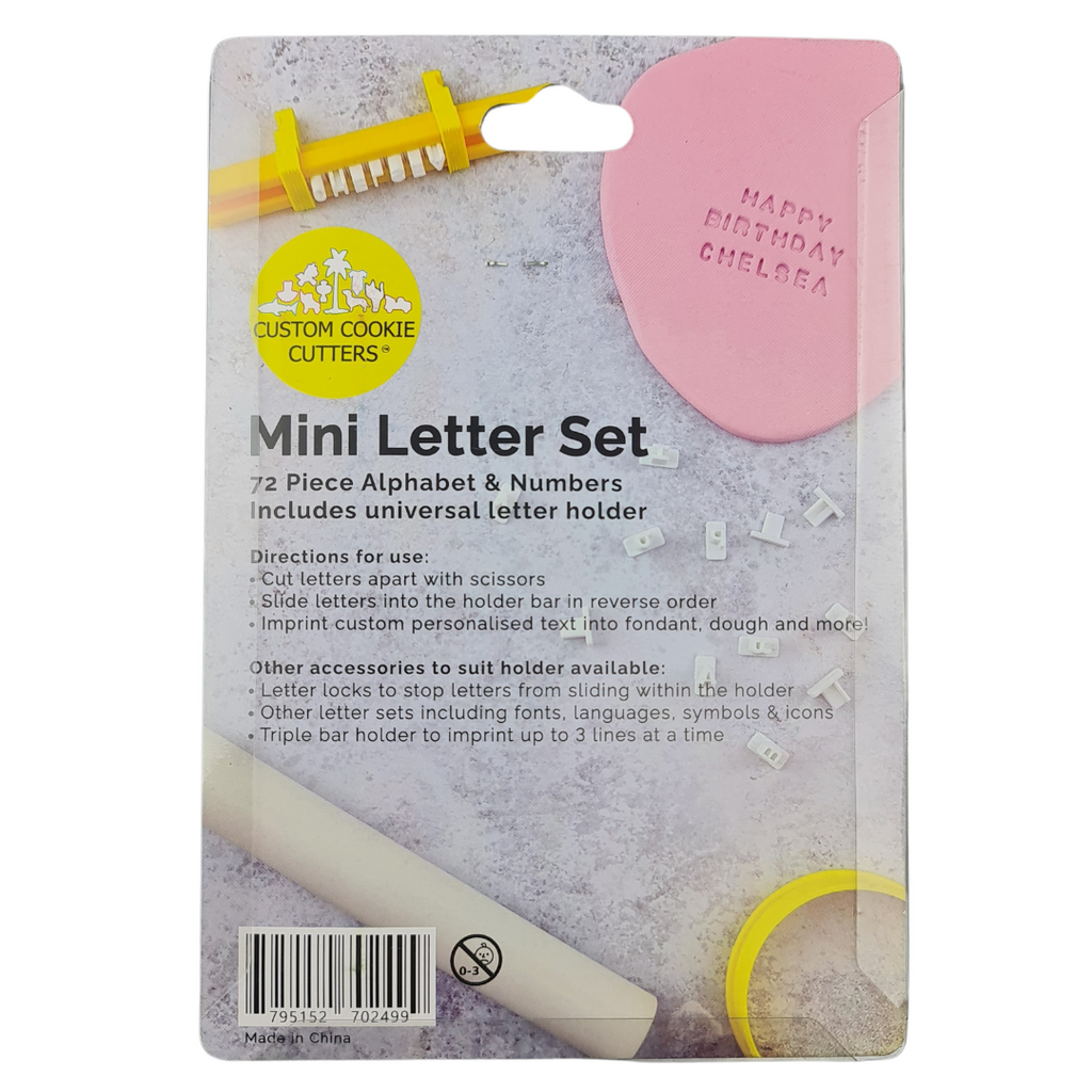 Mini Letter Set | Custom Cookie Cutters