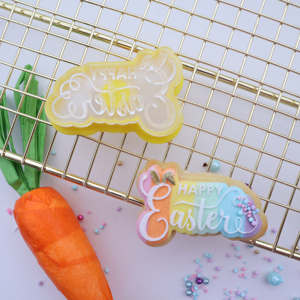Mini Happy Easter Cutter & Debosser Set | Custom Cookie Cutters