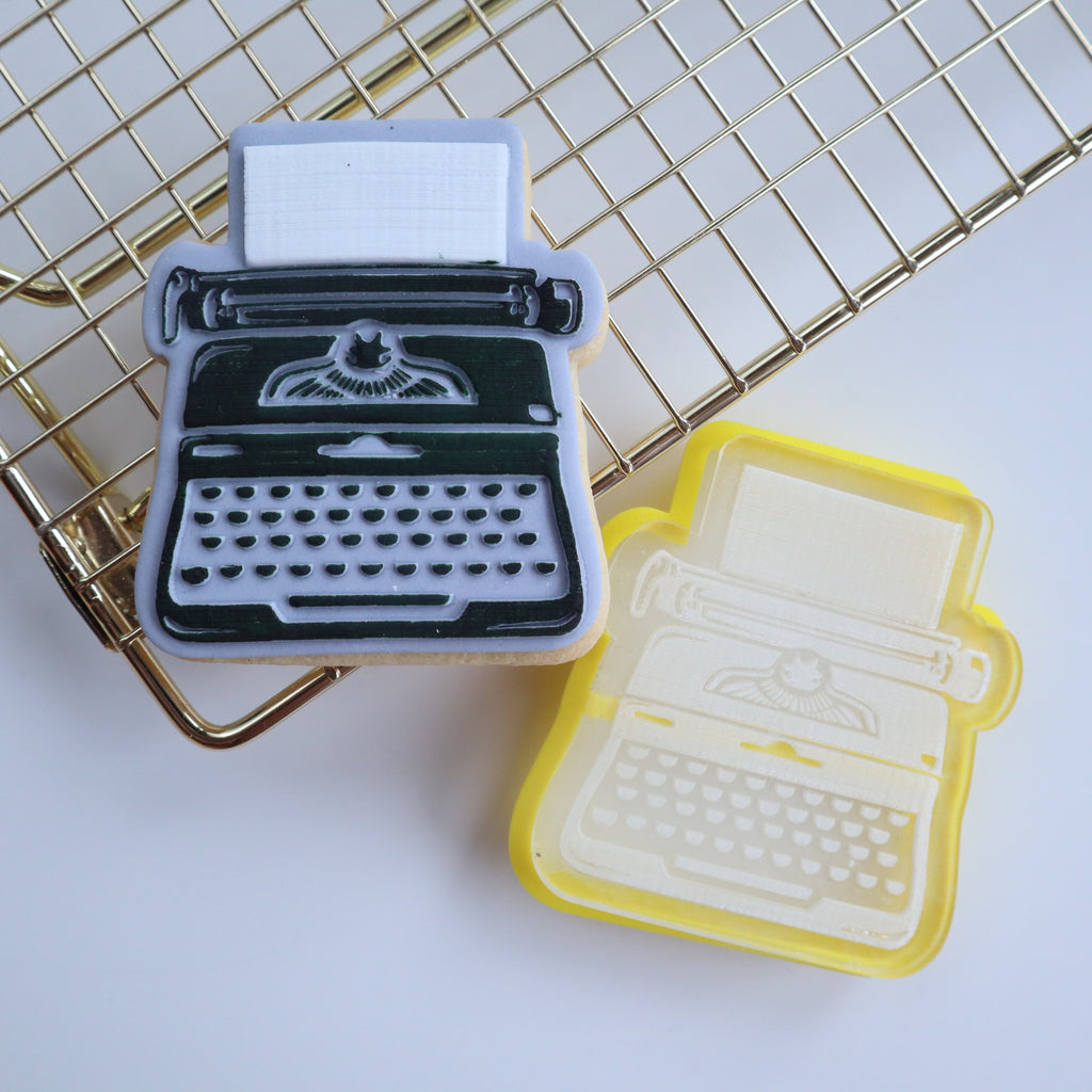Typewriter Cutter and Debosser Set | Custom Cookie Cutters