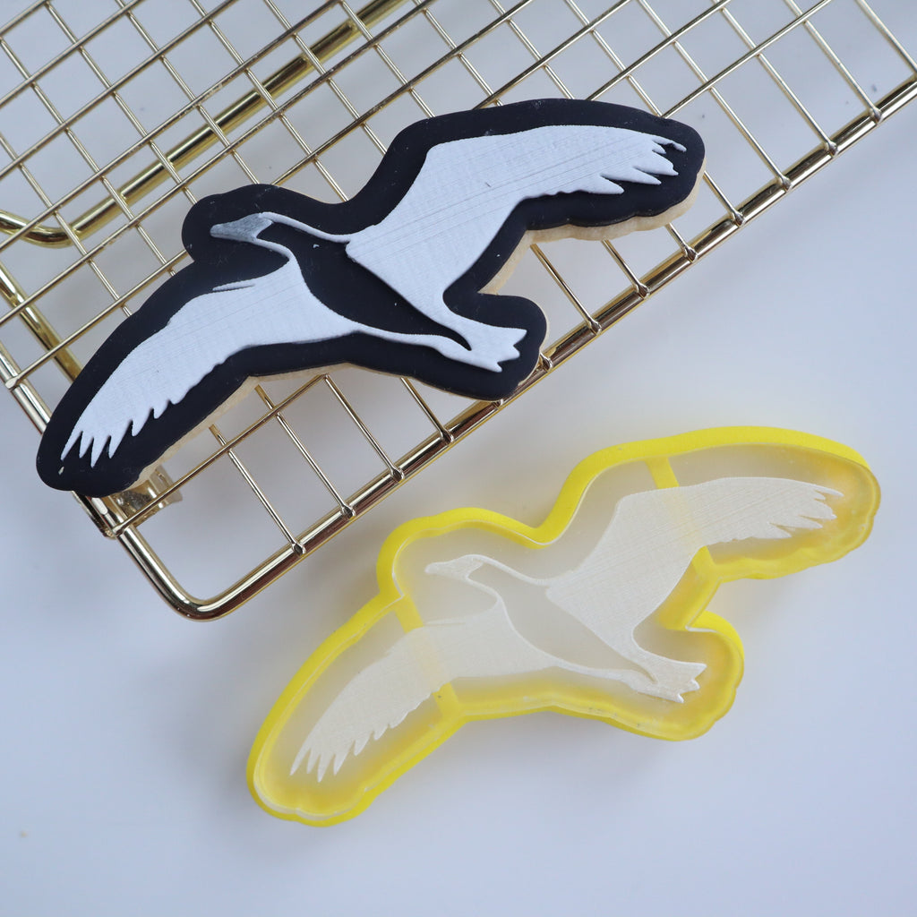 Albatross Bird Cutter and Debosser Set | Custom Cookie Cutters
