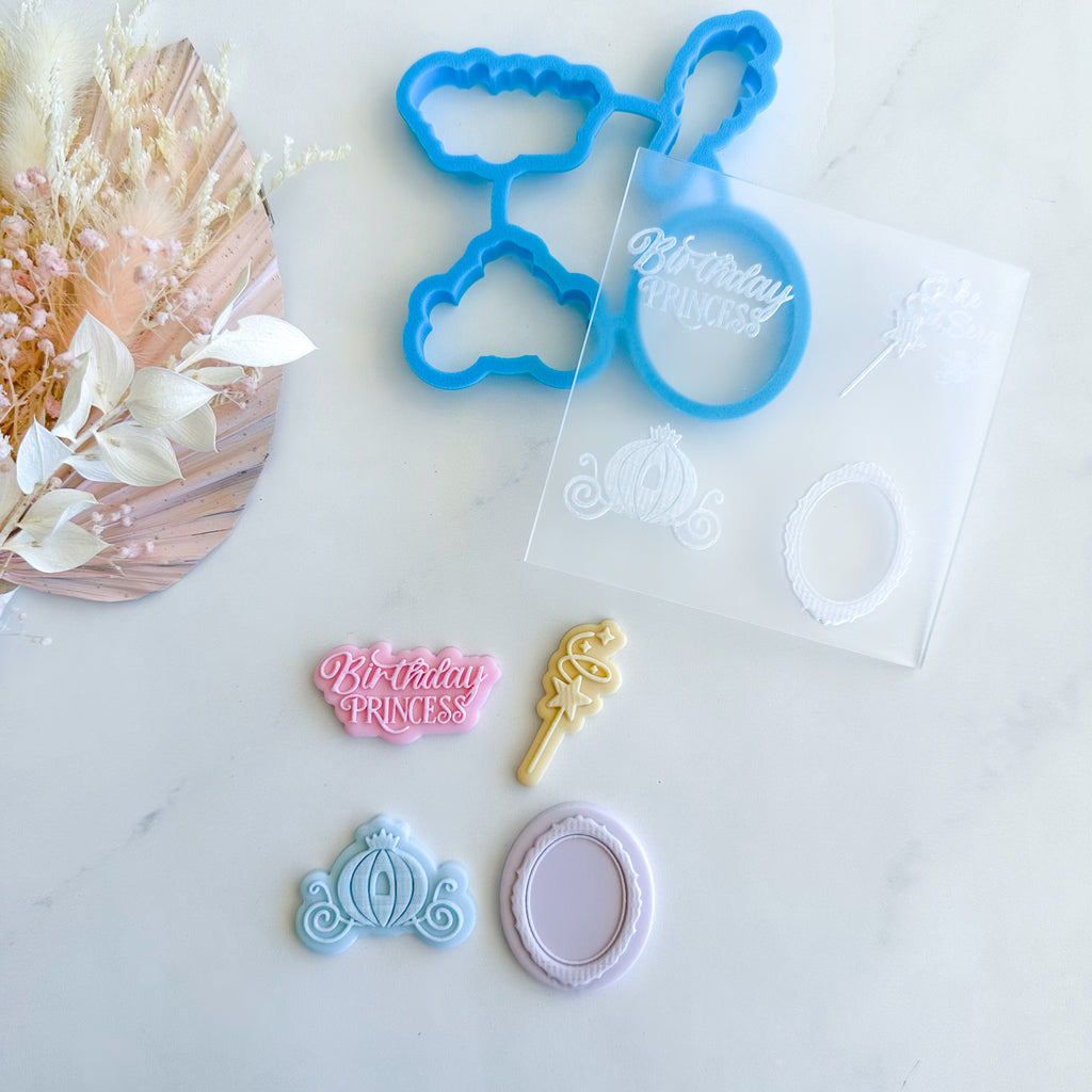 Birthday Princess Mini Toppers (Cake Sera Sera) | Custom Cookie Cutters