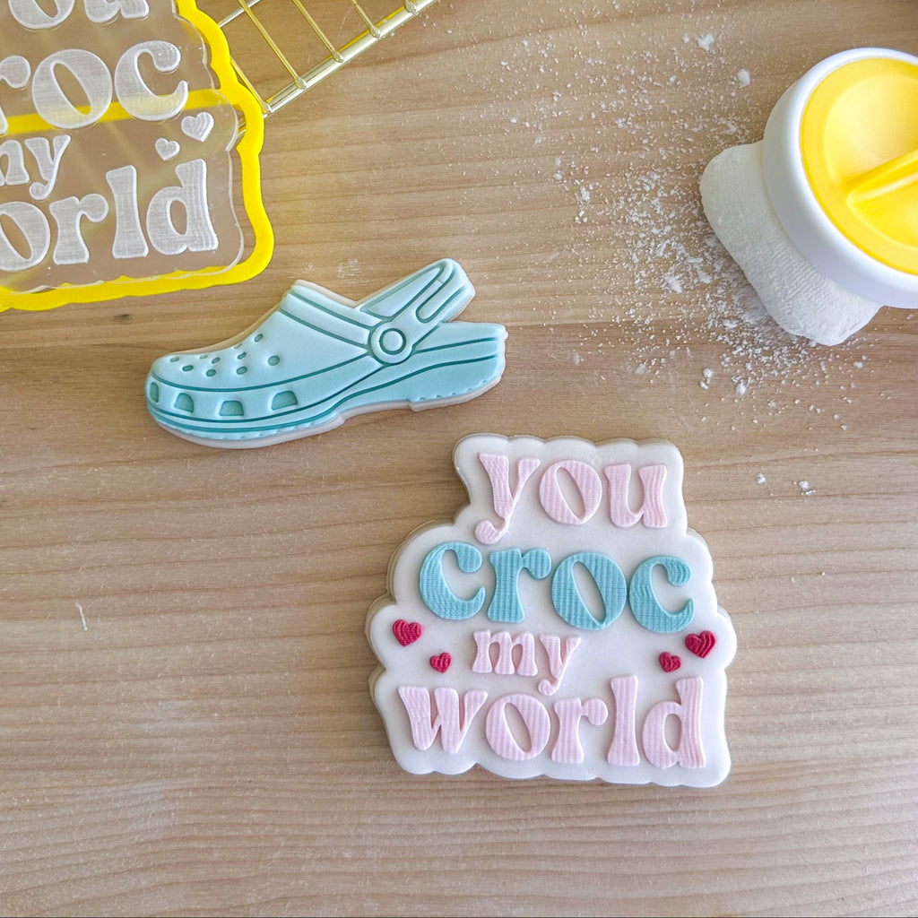 Croc Shoe Cutter and Embosser Set | Custom Cookie Cutters