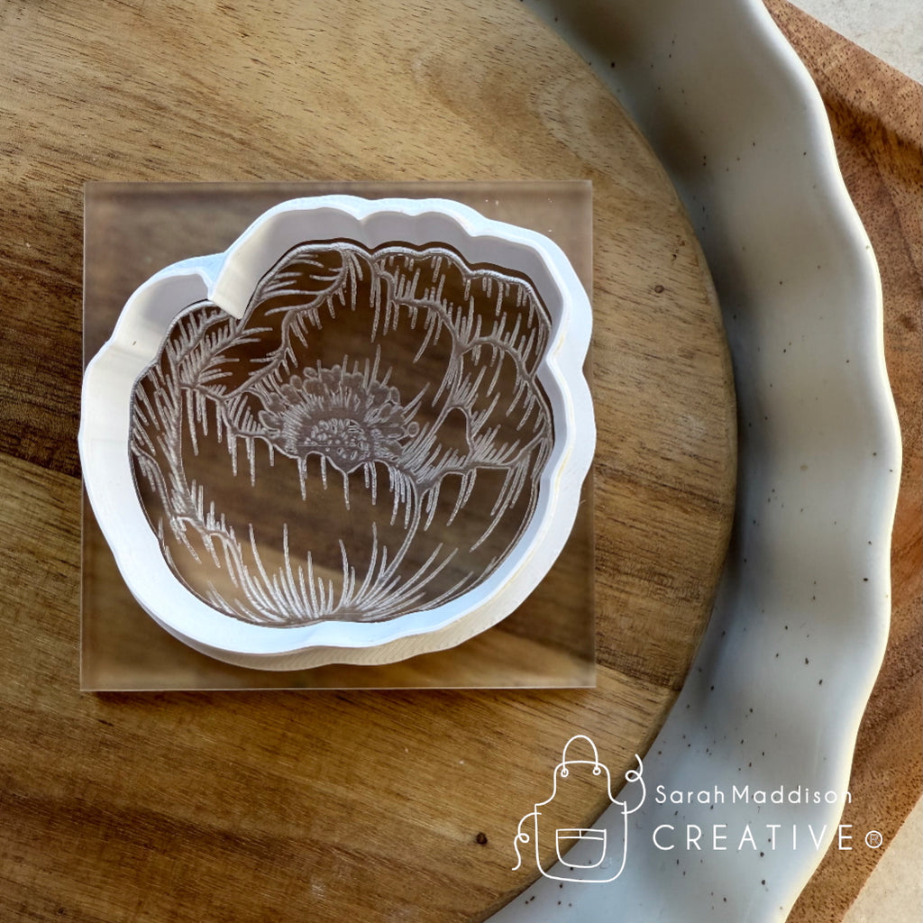 Poppy Cutter and Debosser (Sarah Maddison Creative) | Custom Cookie Cutters