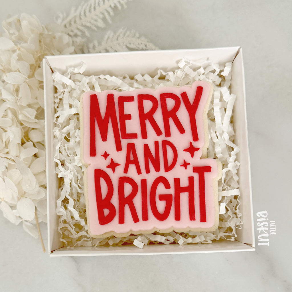 Merry And Bright Cutter & Debosser Set (Little Biskut) | Custom Cookie ...