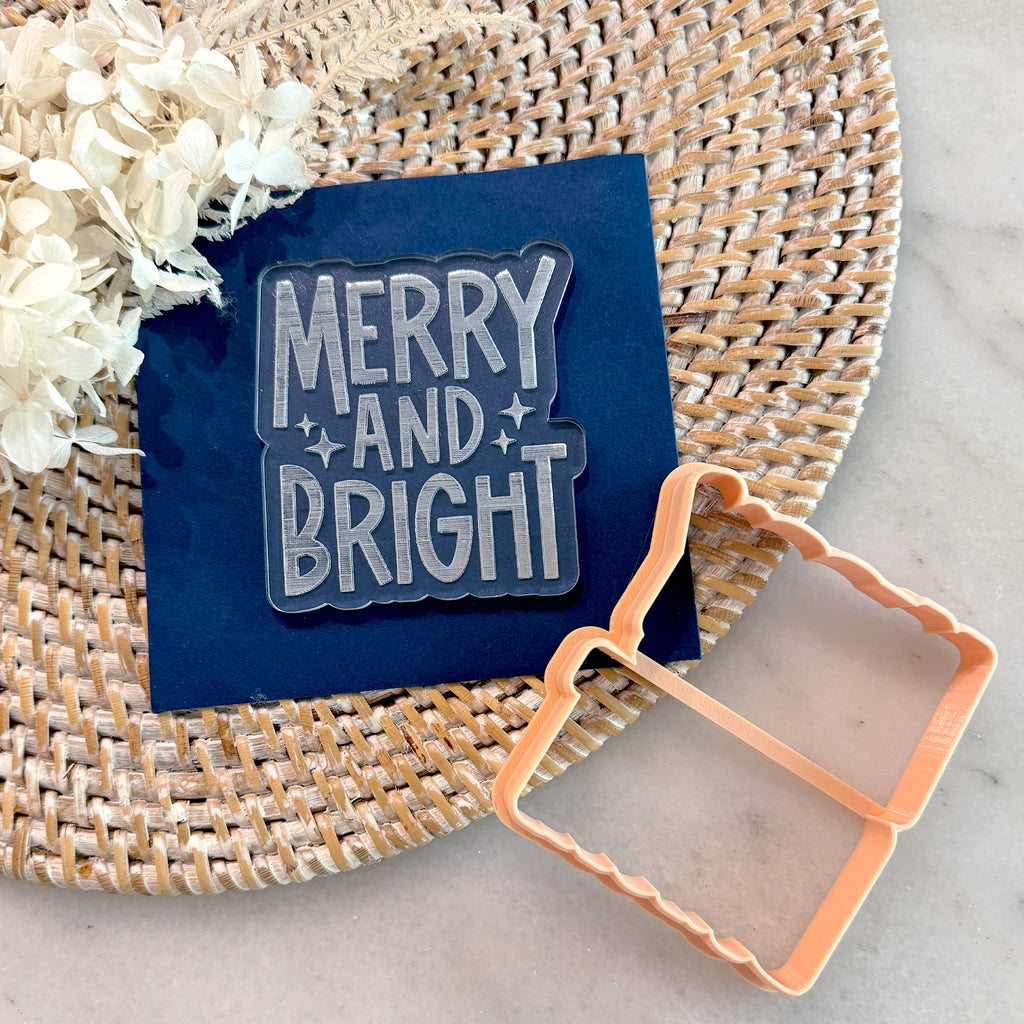 Merry And Bright Cutter & Debosser Set (Little Biskut) | Custom Cookie ...