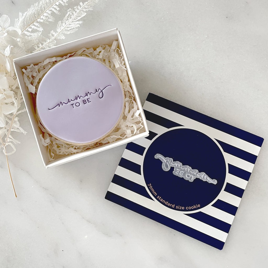 Mummy To Be Tiny Text Stamp (Little Biskut) | Custom Cookie Cutters