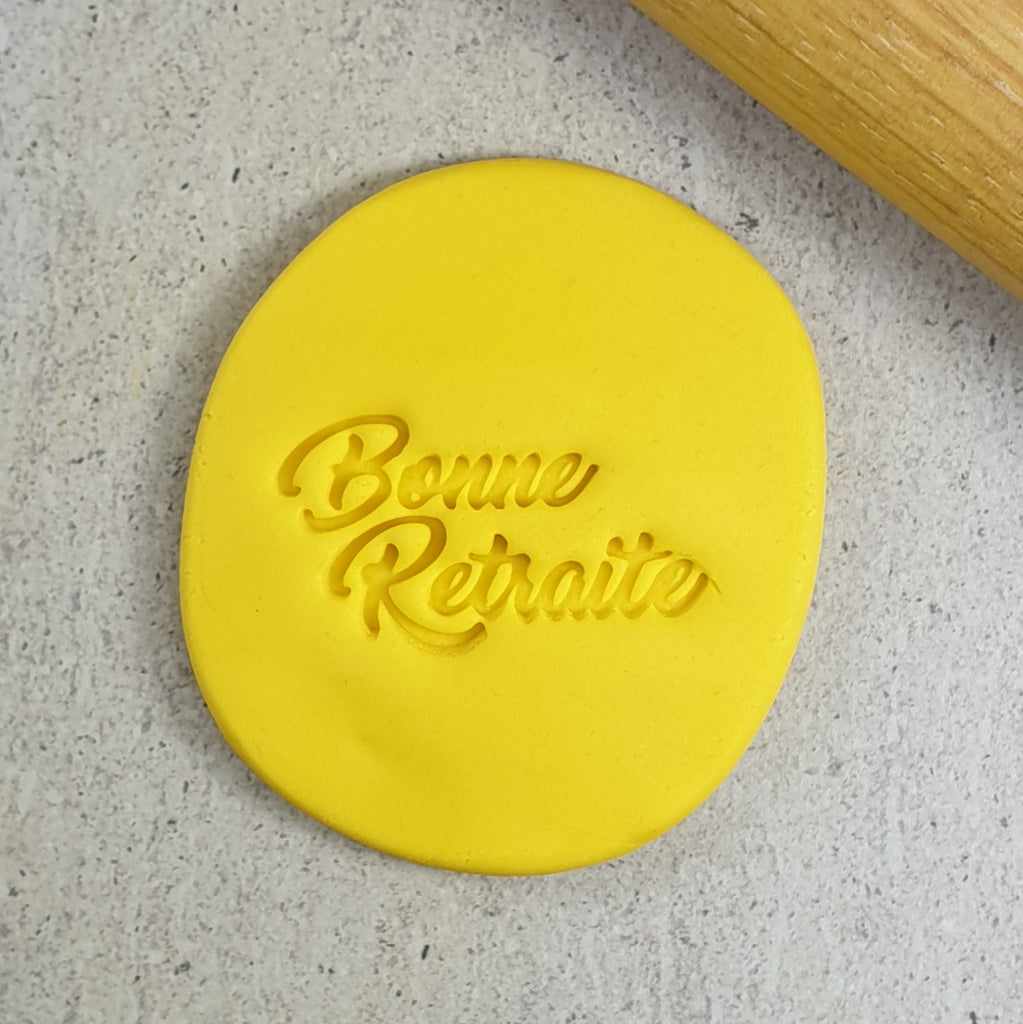 Bonne Retraite (Happy Retirement) Embosser French | Custom Cookie Cutters