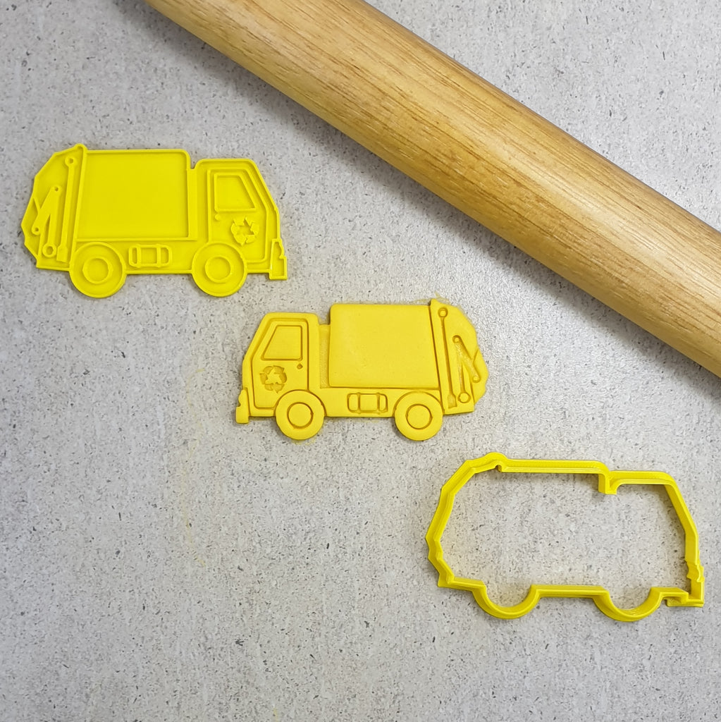 Garbage Truck Embosser and Cutter Set | Custom Cookie Cutters