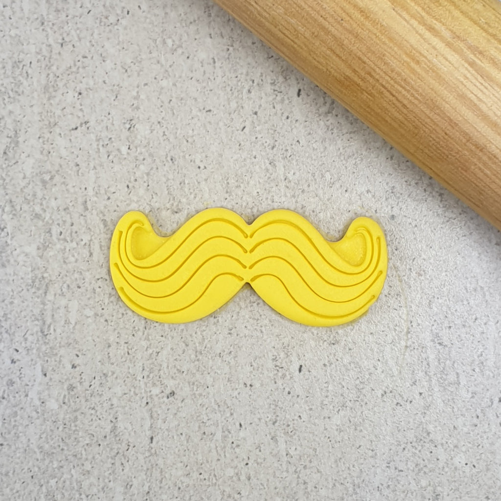 Moustache V2 Embosser & Cutter Set | Custom Cookie Cutters
