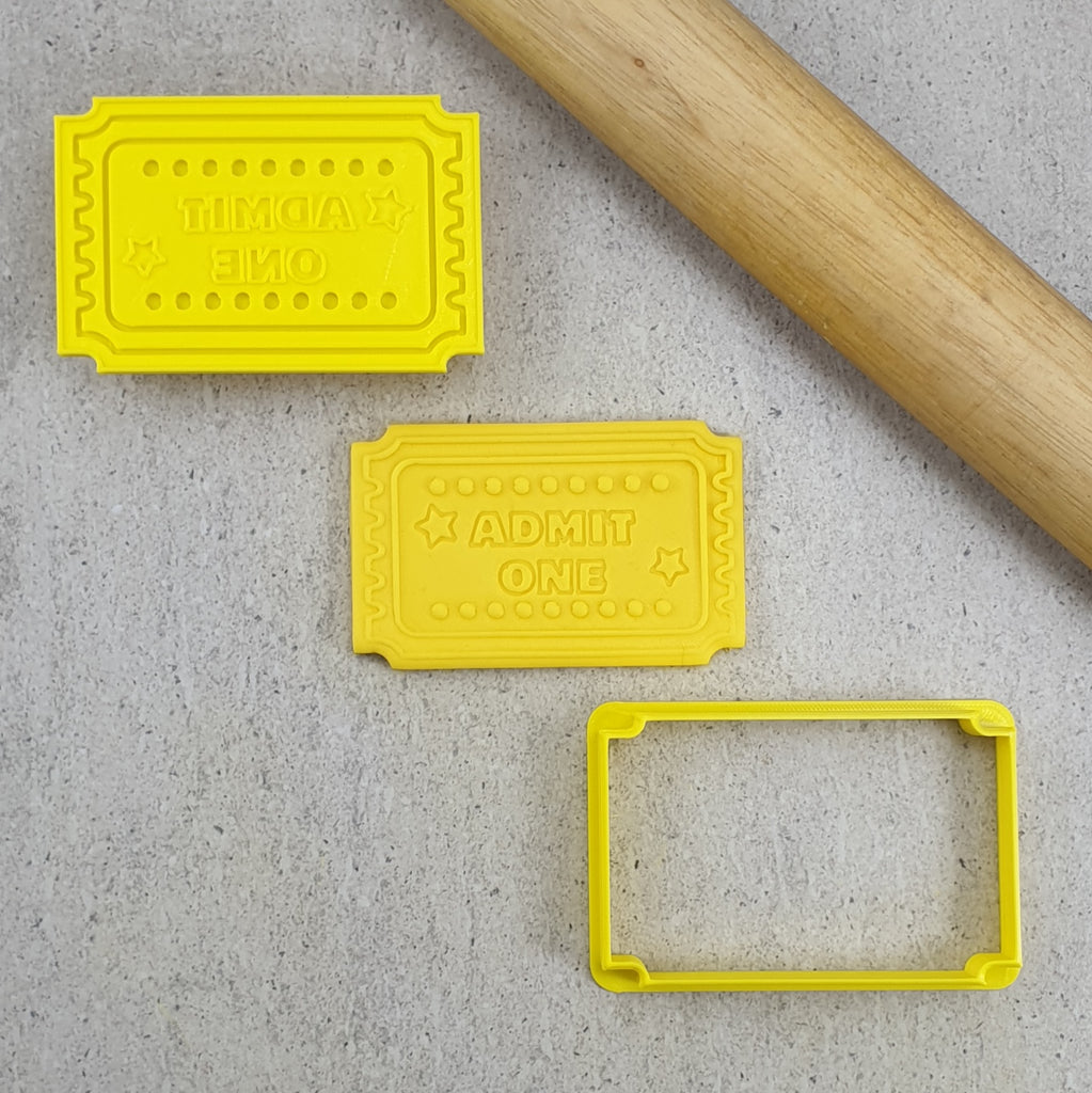 Movie Ticket Embosser & Cutter Set | Custom Cookie Cutters