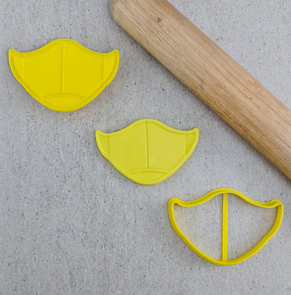 Face Mask Cutter & Embosser Set | Custom Cookie Cutters