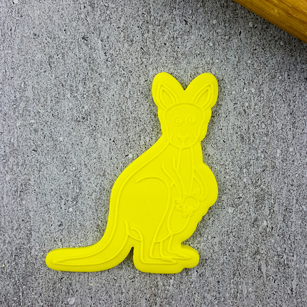 Kangaroo Cutter and Debosser Set | Custom Cookie Cutters