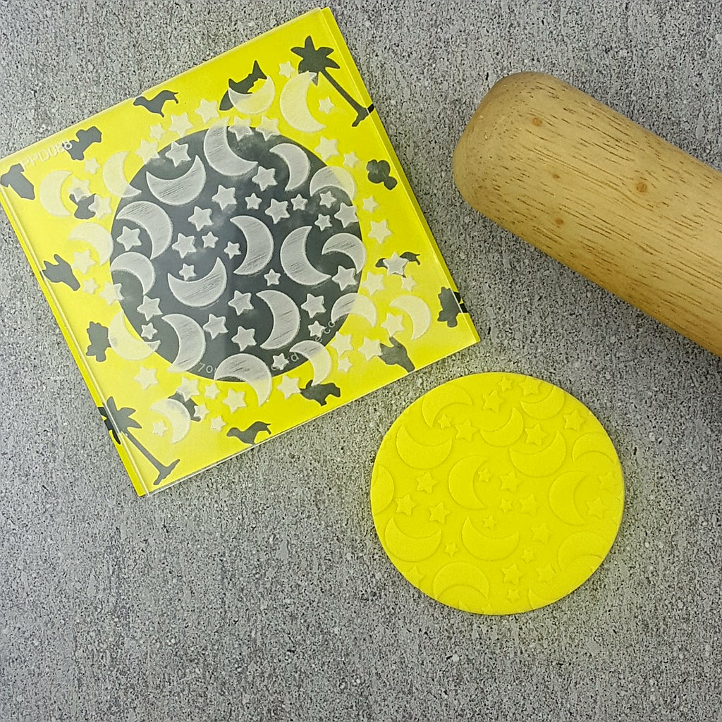 Moons and Stars Pattern Plate | Custom Cookie Cutters