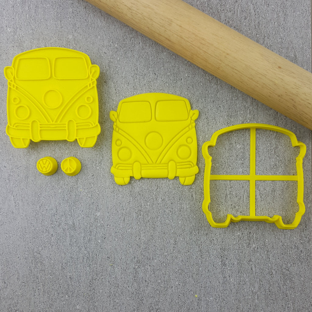 Kombi Van Cutter and Embosser Set | Custom Cookie Cutters