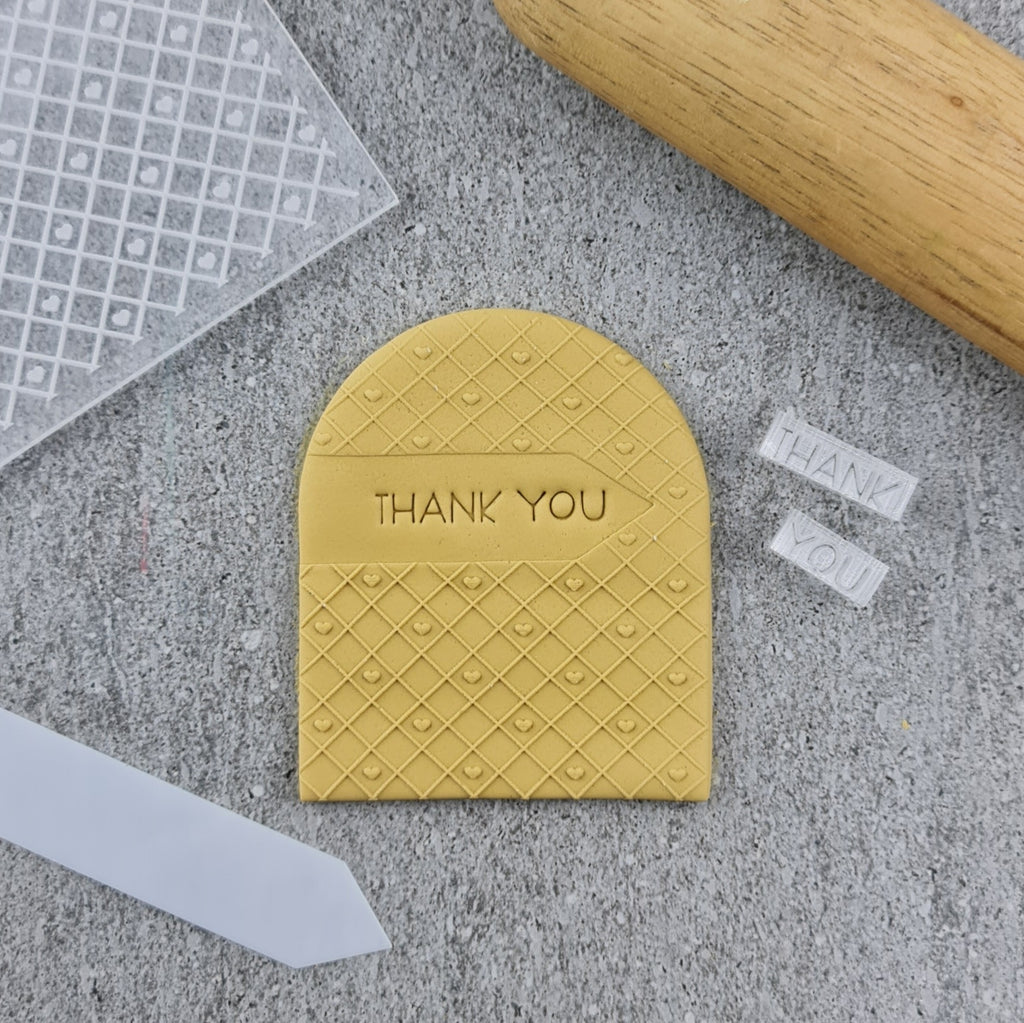 Thank Mixed Message Embosser Set | Custom Cookie Cutters