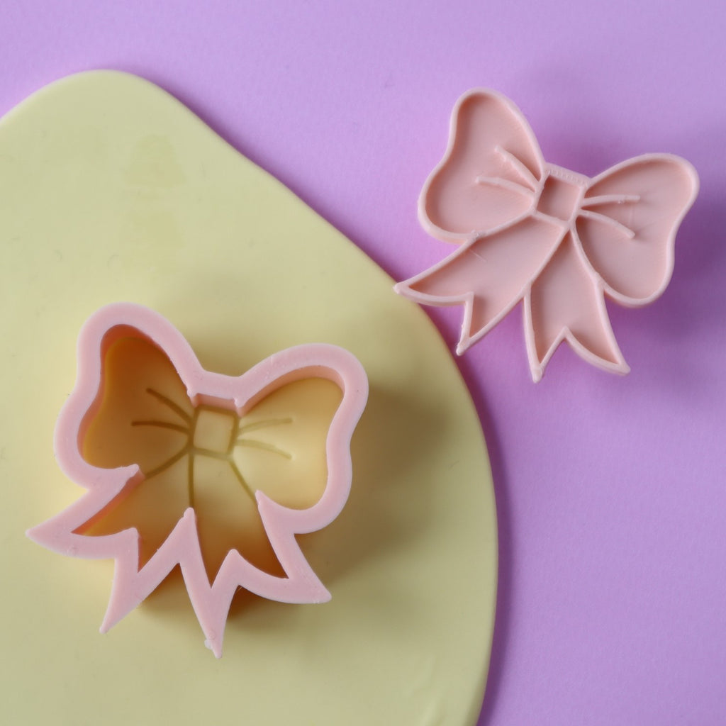 Bow Cutter & Embosser Set (Little Biskut) | Custom Cookie Cutters