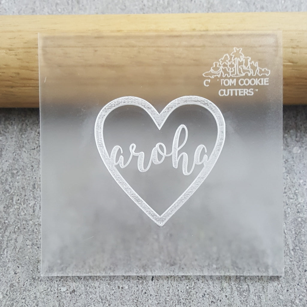 Aroha (Heart) Debosser | Custom Cookie Cutters