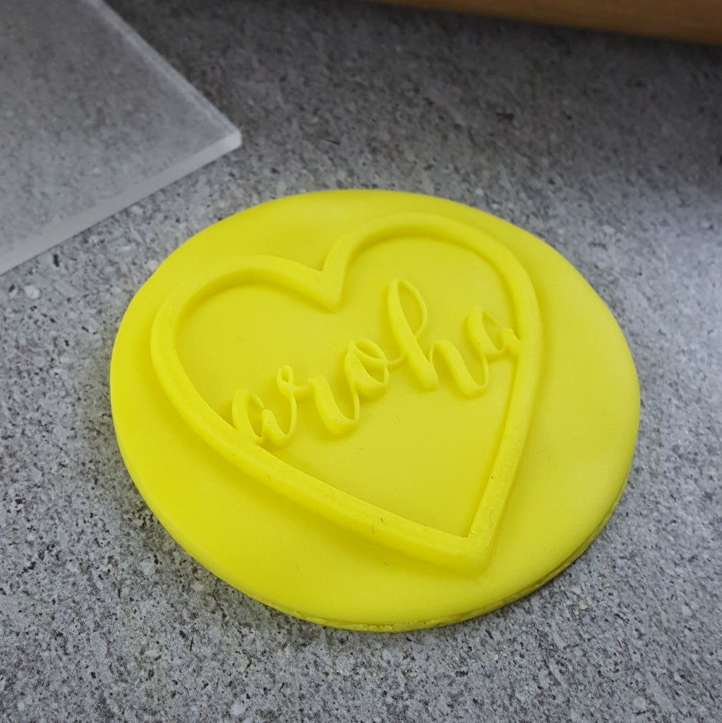 Aroha (Heart) Debosser | Custom Cookie Cutters