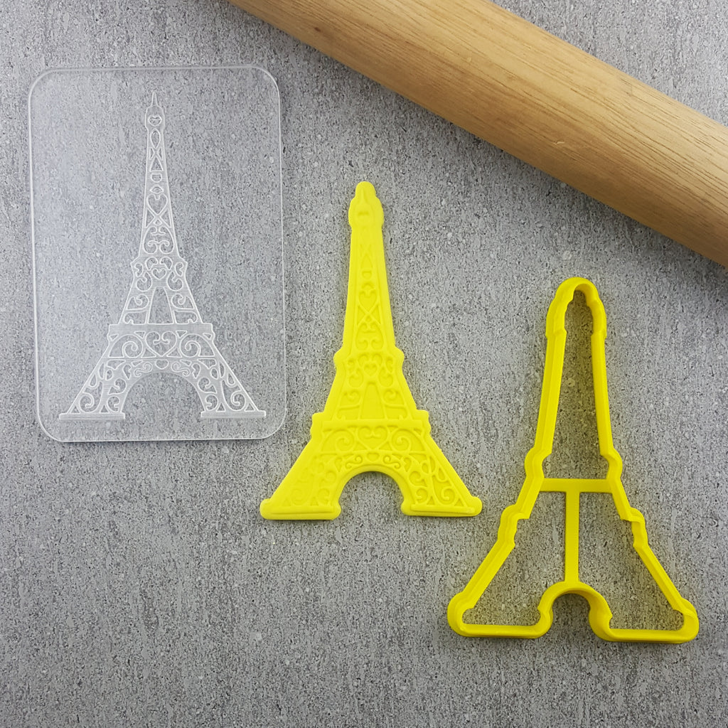Eiffel Tower Cutter and Debosser Set | Custom Cookie Cutters
