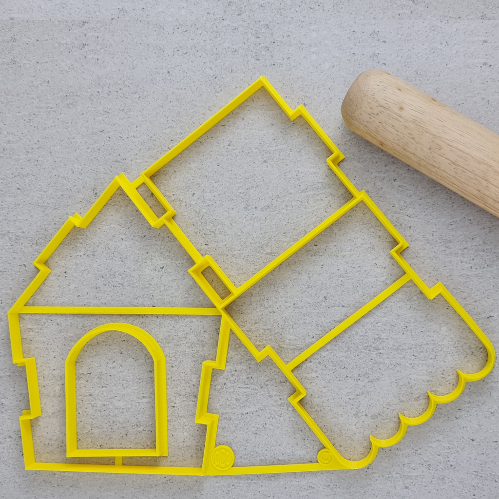 Interlocking Gingerbread House Cutter Large | Custom Cookie Cutters