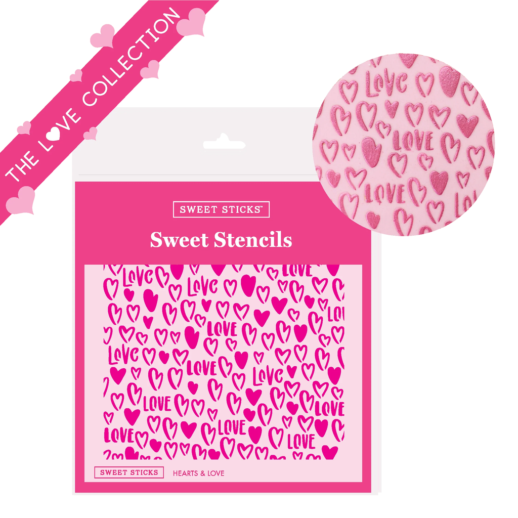 Hearts & Love Stencil (Sweet Sticks) | Custom Cookie Cutters